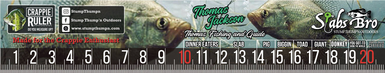 Slabs Bro Crappie Ruler – Stump Thump'n Outdoors
